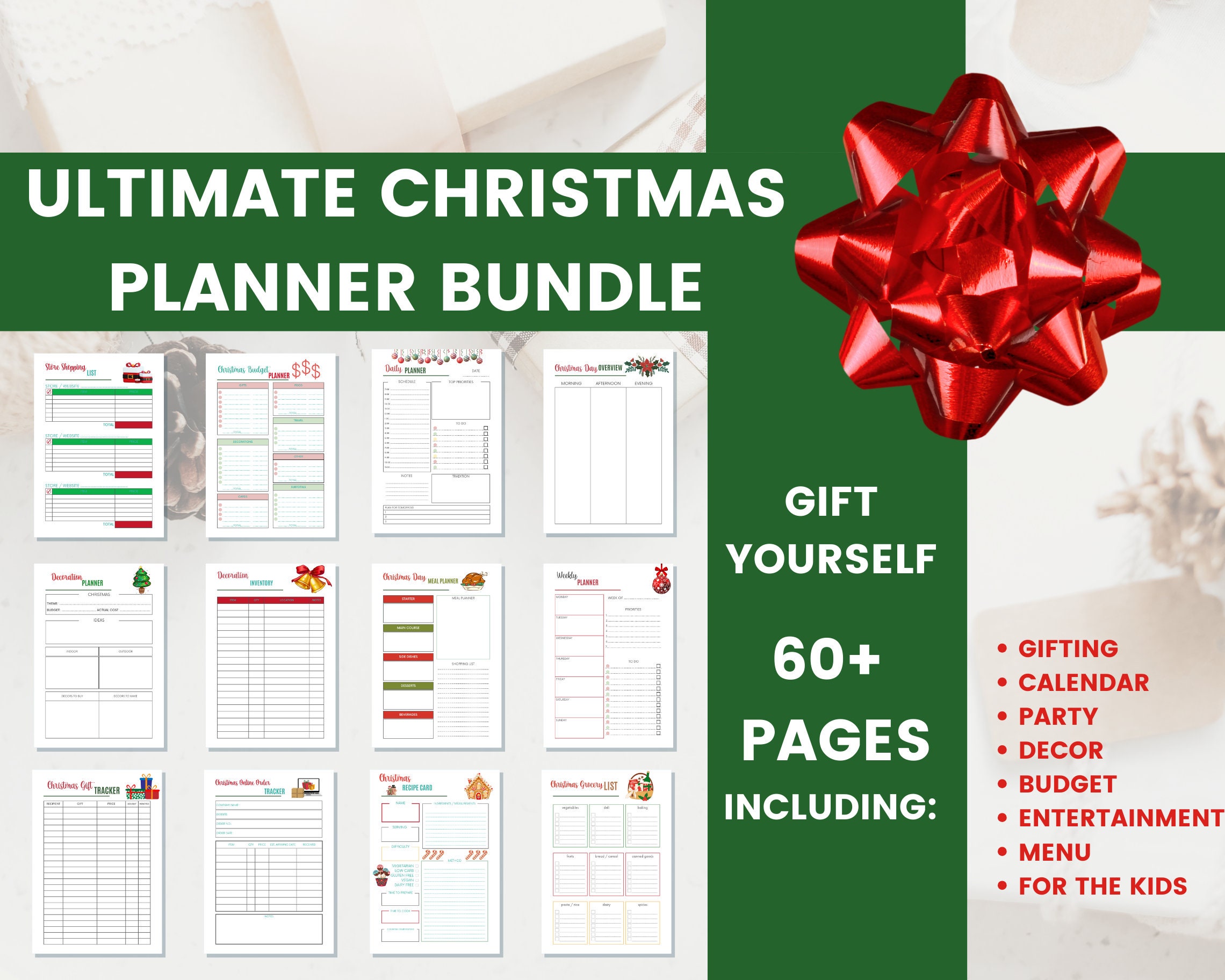 Christmas Gift Tracker Printable Christmas Organization Xmas to Do ...