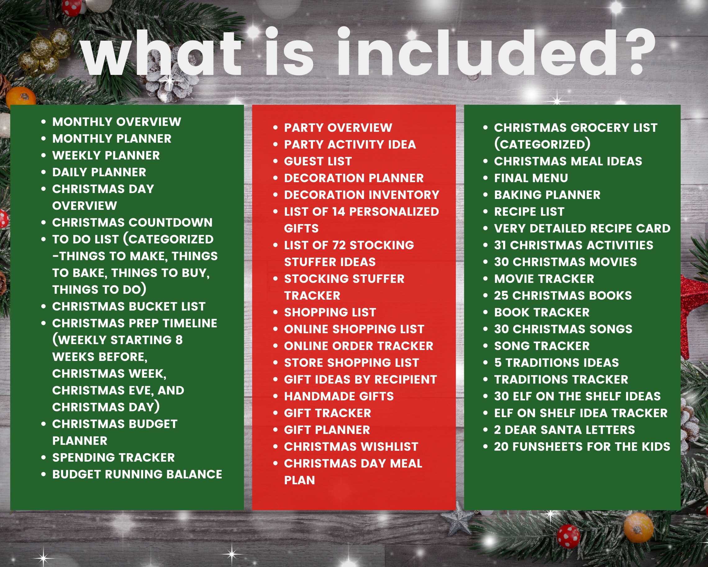 Christmas Gift Tracker Printable Christmas Organization Xmas to Do ...