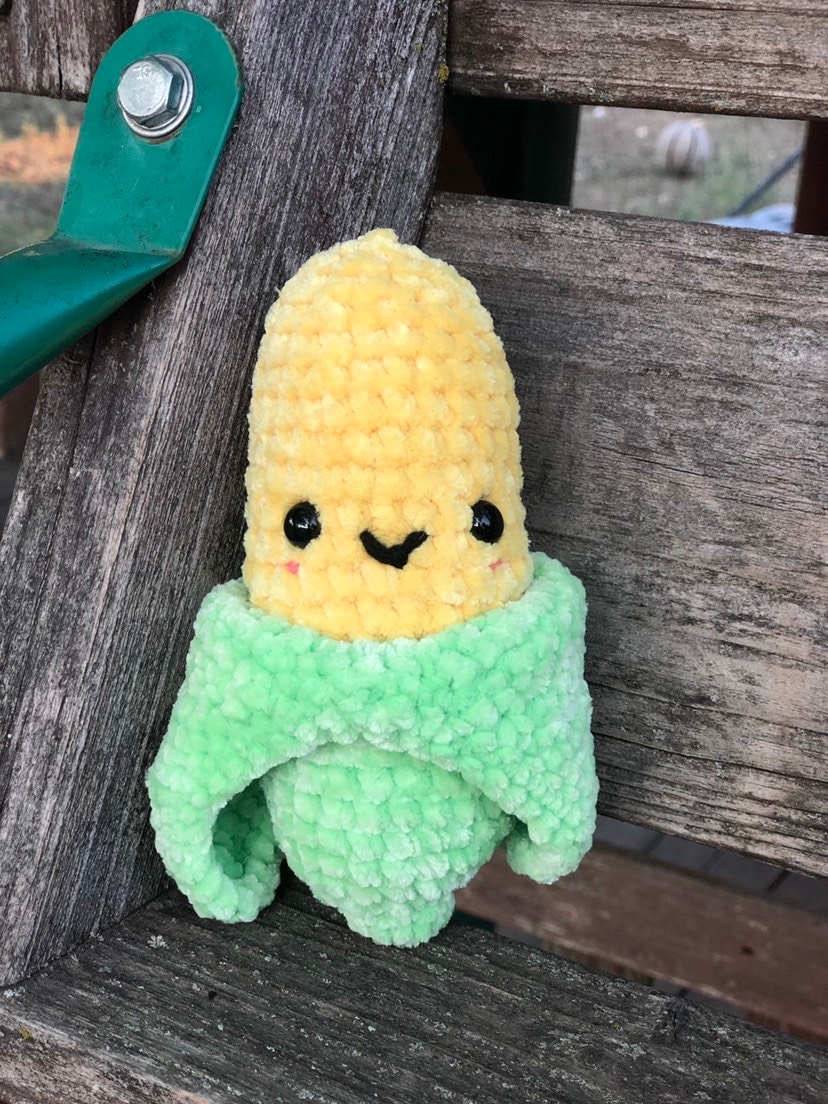Small Crochet Corn Plushie Single Ear of Corn - Etsy