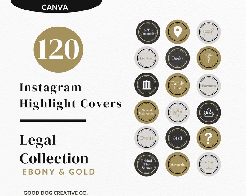 Lawyer Highlight Covers IG Highlights Law Firm Social Media - Etsy