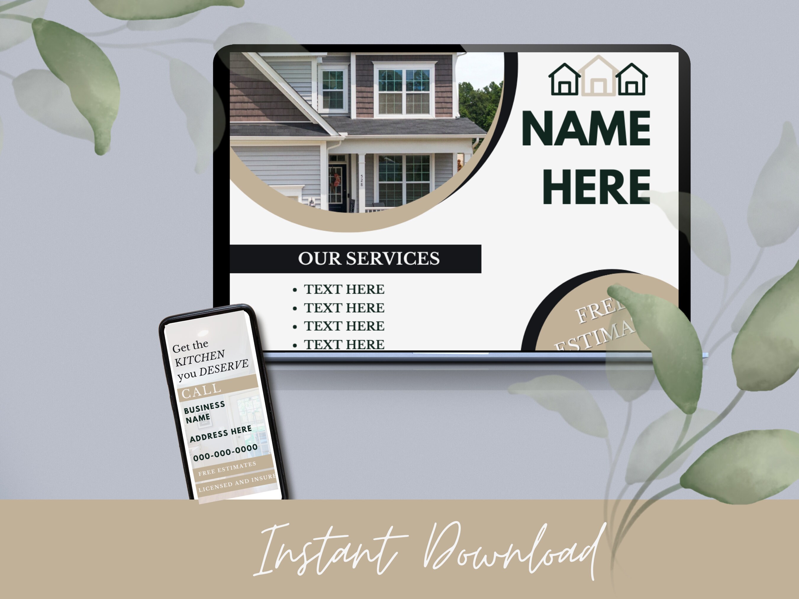 Contractor Social Media Posts - Etsy