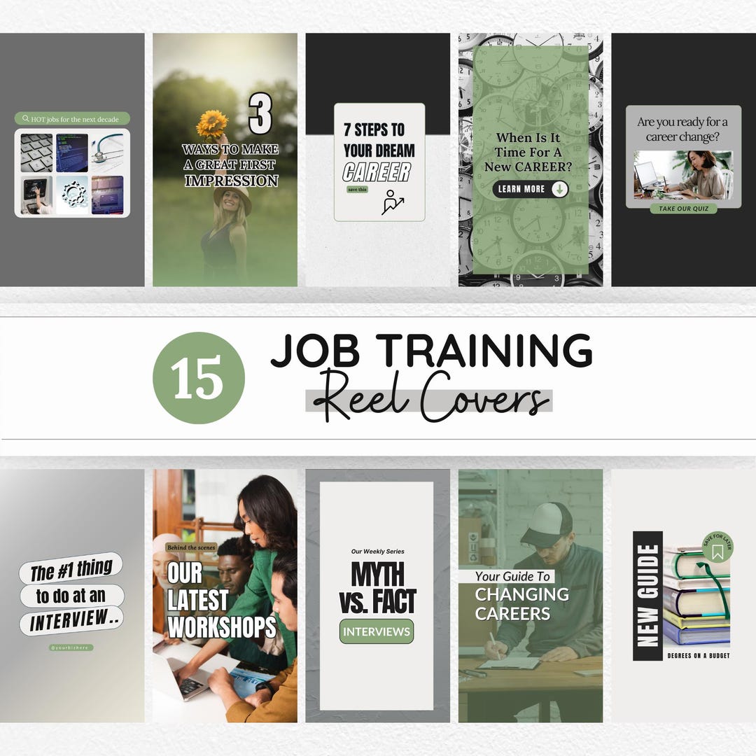 Career Training Instagram Reel Covers, Employment Center, Job Coach ...