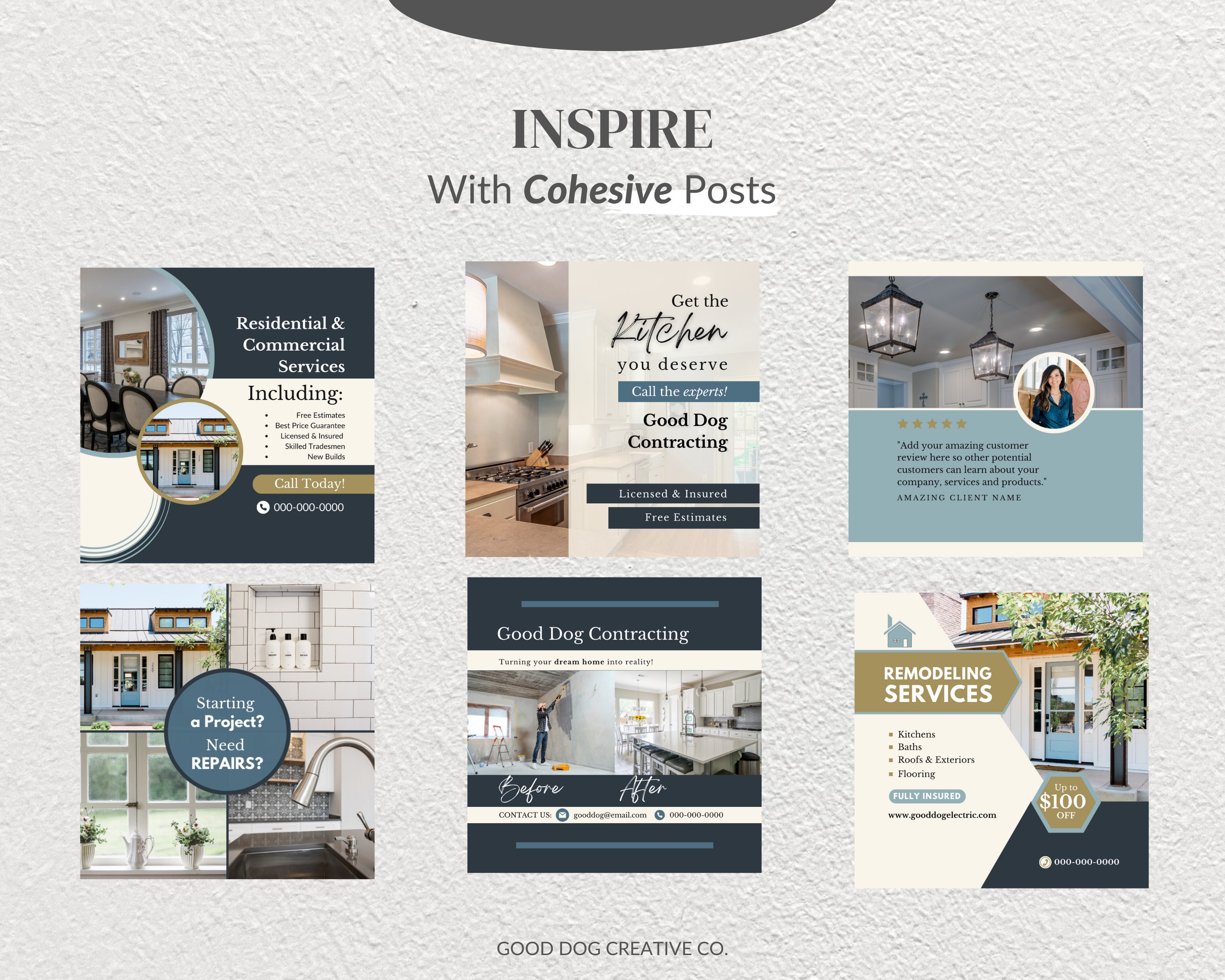 Small Business Construction Company Facebook Posts - Etsy