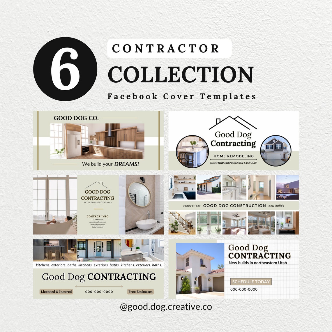 CONTRACTOR Facebook Cover, Home Repair Canva Template, Construction ...