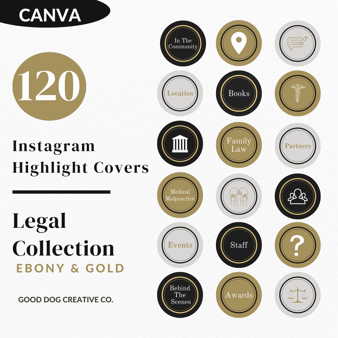 Lawyer Highlight Covers, IG Highlights, Law Firm Social Media - Etsy