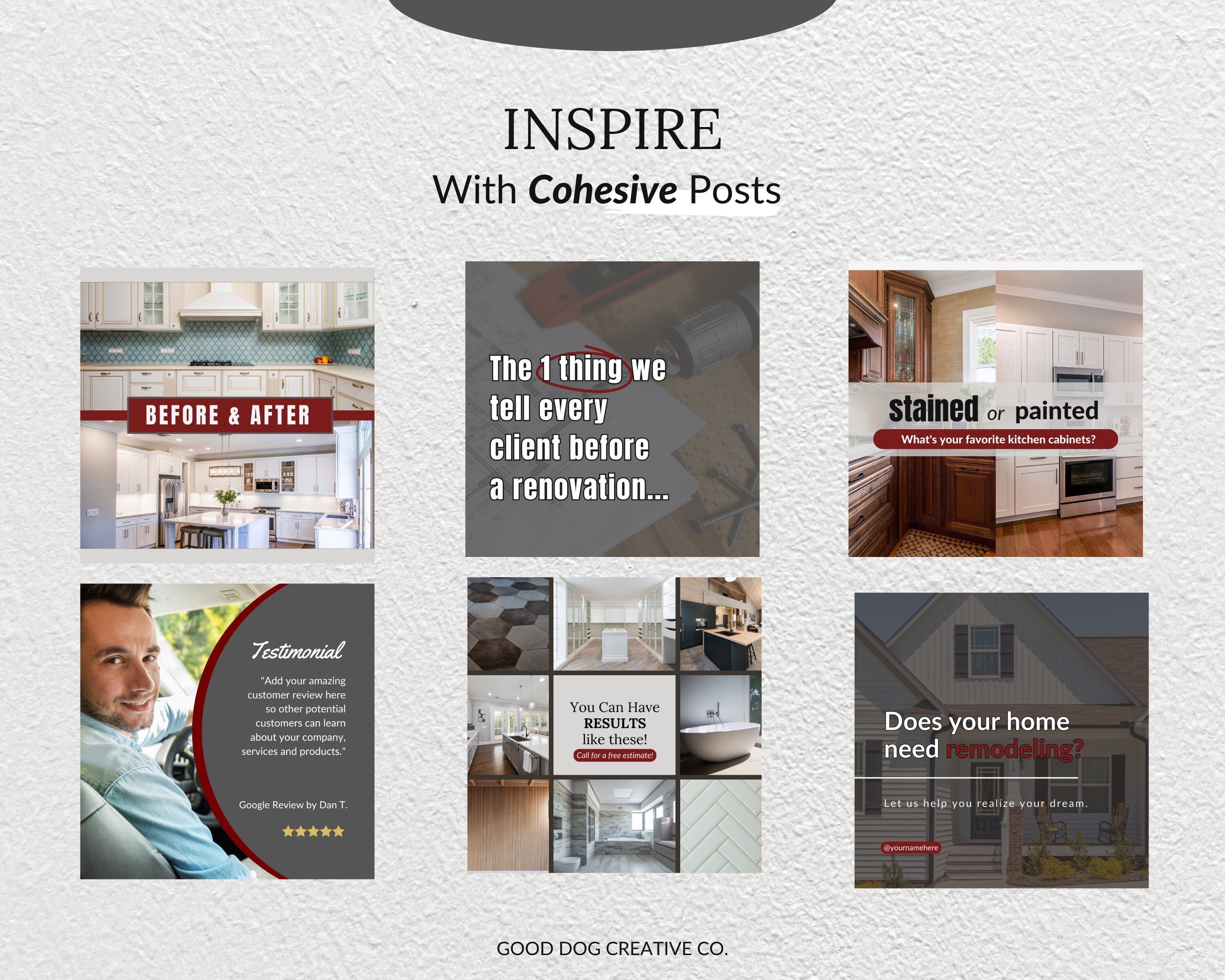Contractor Instagram Templates, New Home Builder Posts, Remodeling ...