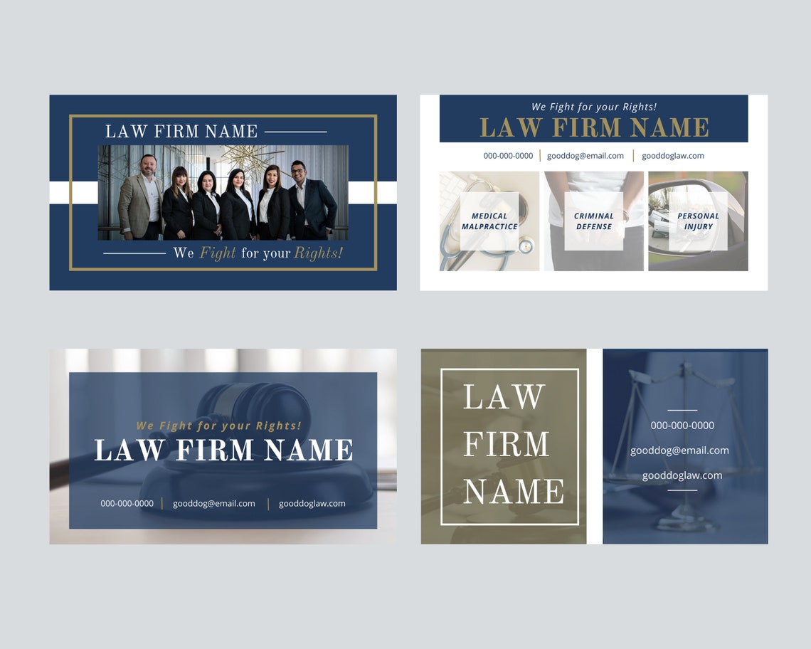 Lawyer Facebook Cover Canva Template Law Firm Social Media - Etsy