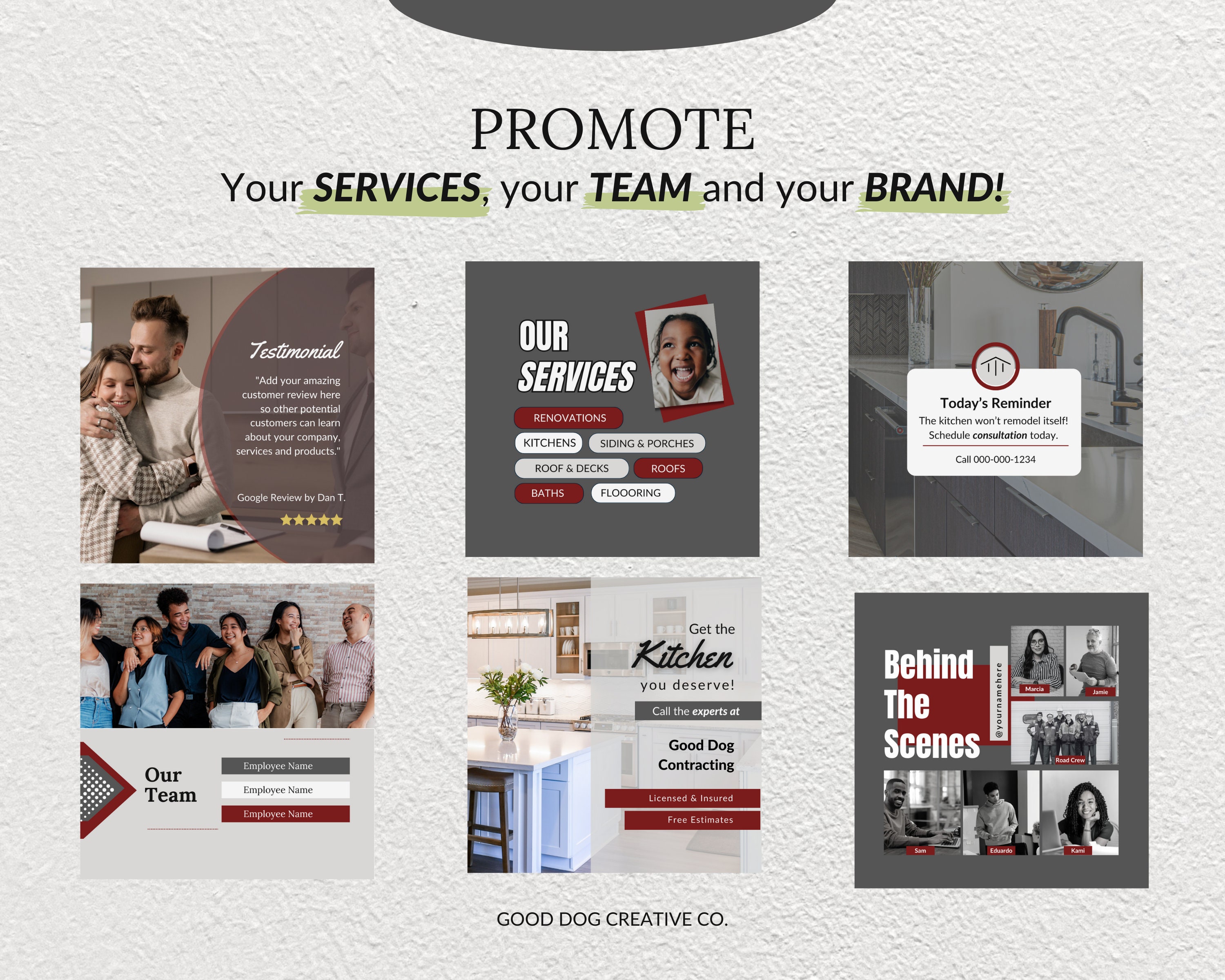 Contractor Instagram Templates, New Home Builder Posts, Remodeling ...