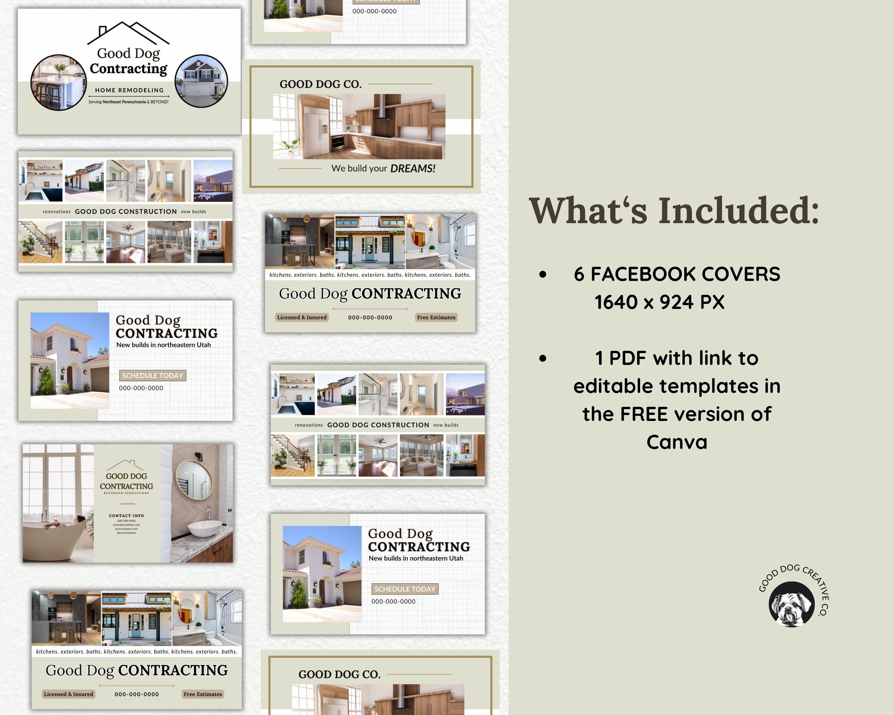 CONTRACTOR Facebook Cover, Home Repair Canva Template, Construction ...