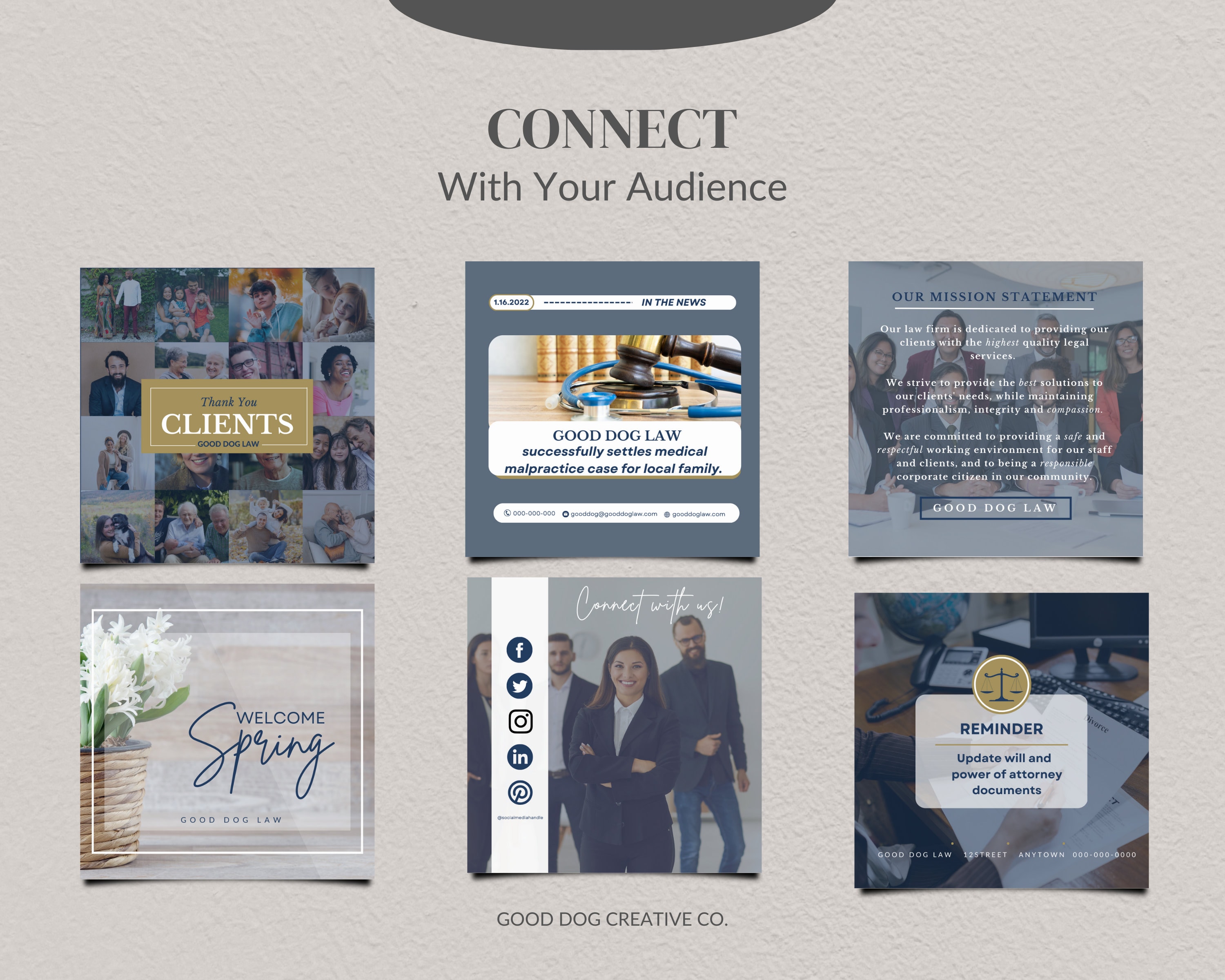 Law Firm Social Media Templates, Lawyer Facebook Post, Editable Canva ...