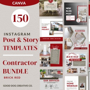 Construction Company Instagram Template, Contractor Social Media ...