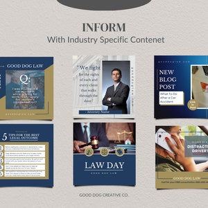 Law Firm Social Media Templates, Lawyer Facebook Post, Editable Canva ...