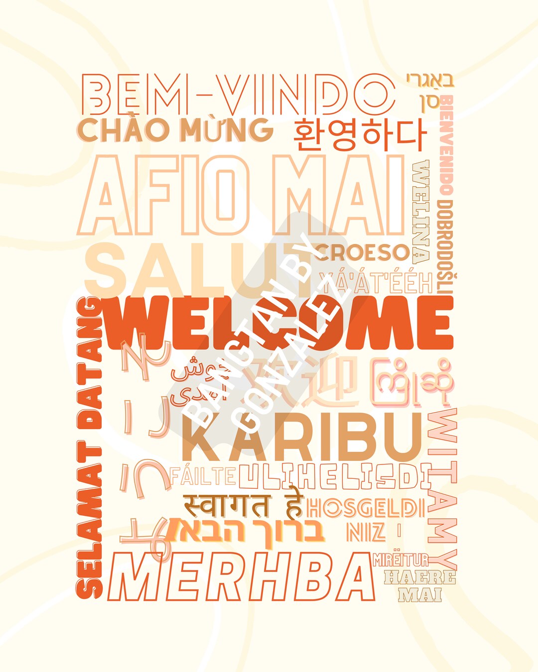 Welcome Sign Different Languages of the World - Etsy Australia
