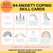 Anxiety Coping Skills Flashcards. Affirmation Cards Teach Coping Skills ...