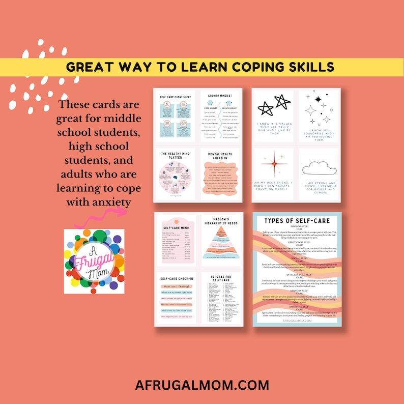 Anxiety Coping Skills Flashcards. Anxiety Relief Using Coping Strategy ...