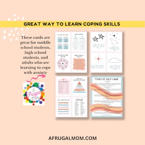 Anxiety Coping Skills Flashcards. Affirmation Cards Teach Coping Skills ...