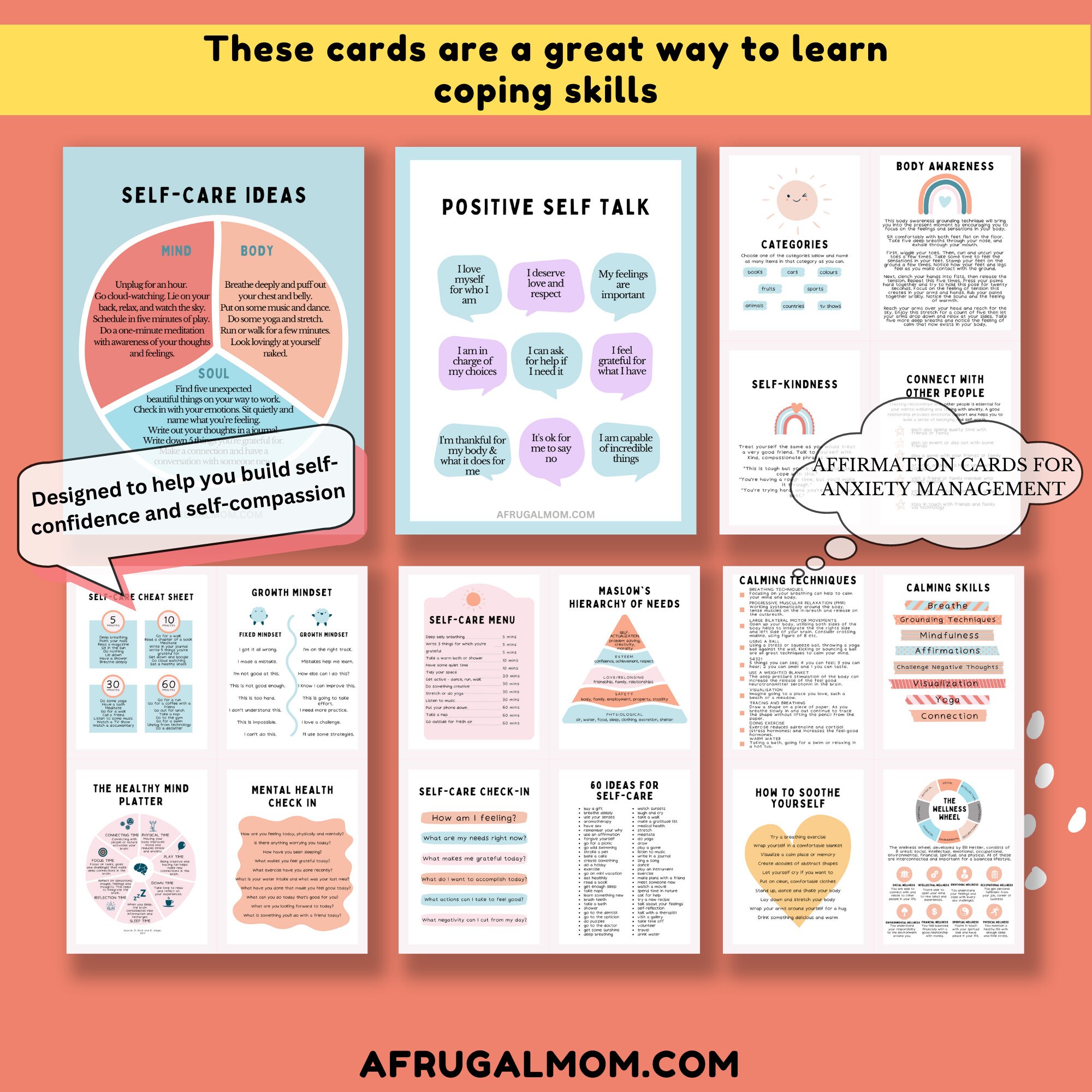 Anxiety Coping Skills Flashcards. Anxiety Relief Using Coping Strategy ...