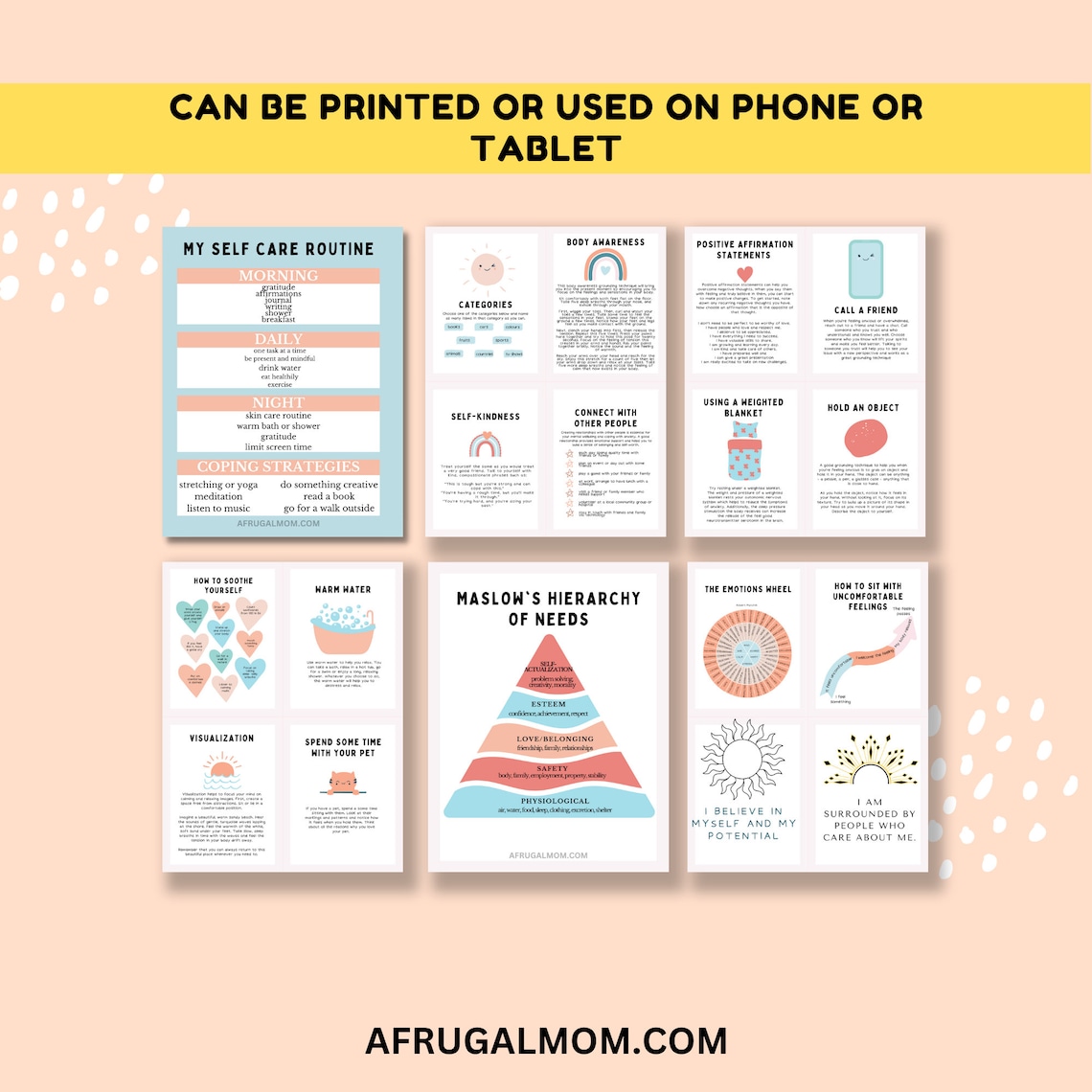 Anxiety Coping Skills Flashcards. Affirmation Cards Teach Coping Skills ...