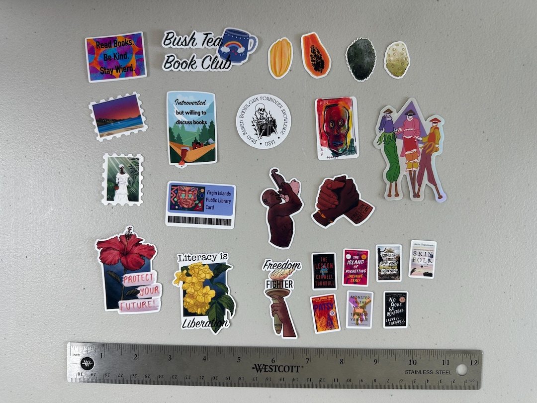 Bush Tea Book Club Sticker Set (25 Stickers) - Etsy