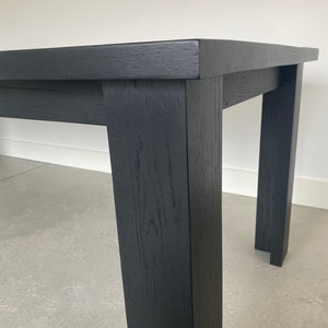 Solid Oak Dining Table Black - Etsy