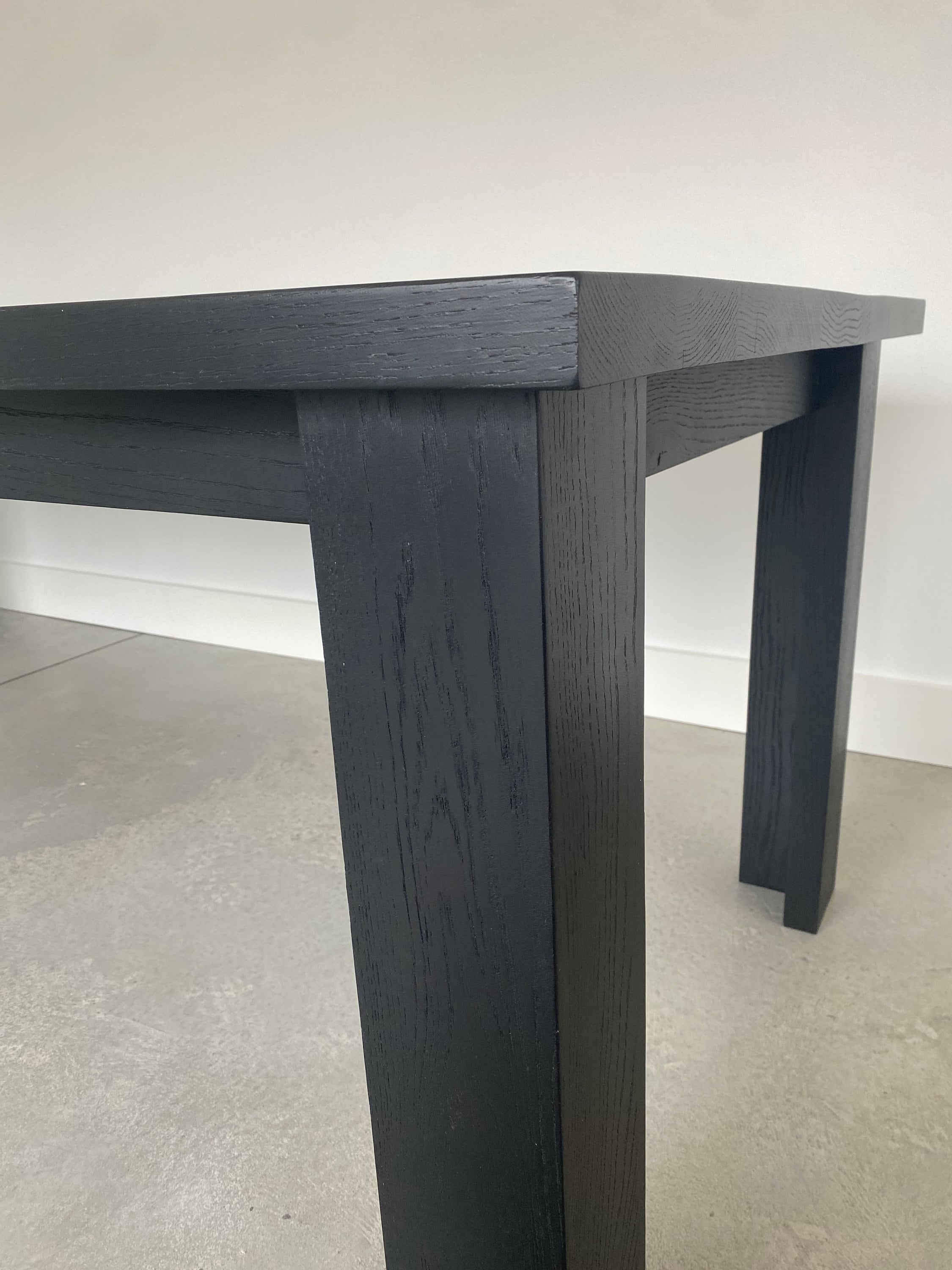 Solid Oak Dining Table Black - Etsy