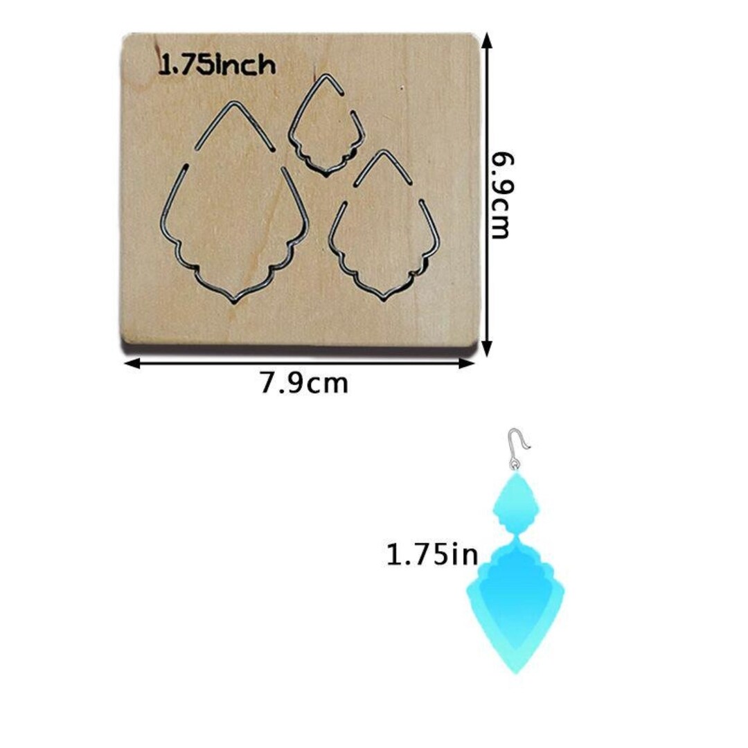 Earring Die Cut Mold, Teardrop Bow, Leather & Fabric Cutting - Etsy