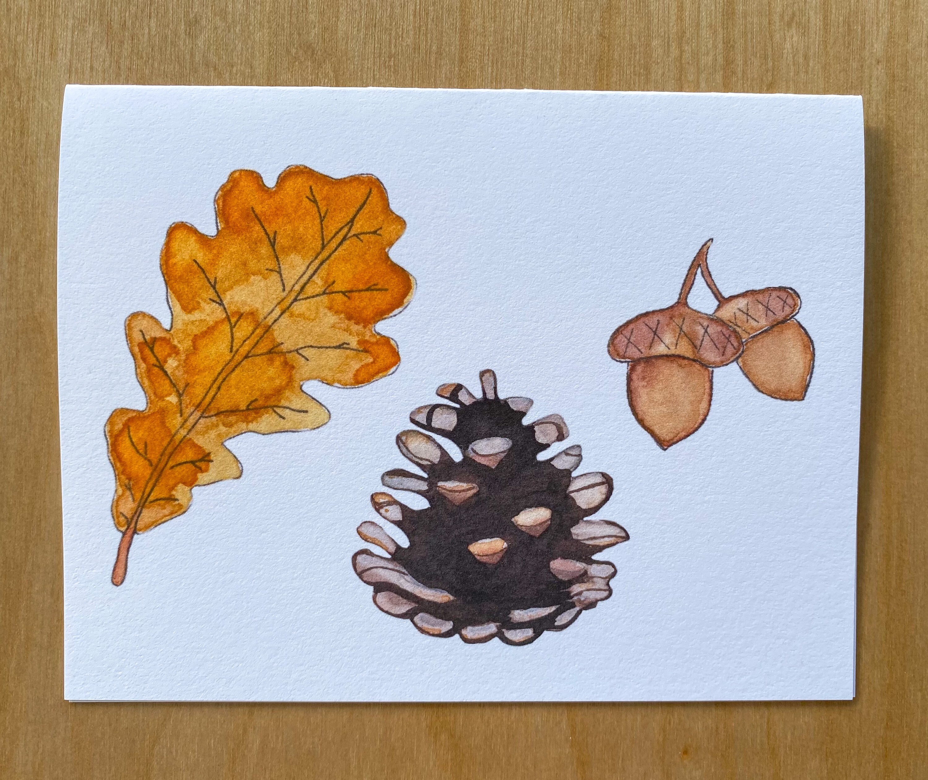 Watercolor Fall Notecards | Hand Painted Set of 3 | Fall Watercolor ...
