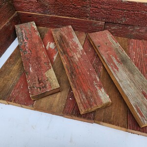 Reclaimed Barn Wood Weathered Red 24 Pieces - Etsy