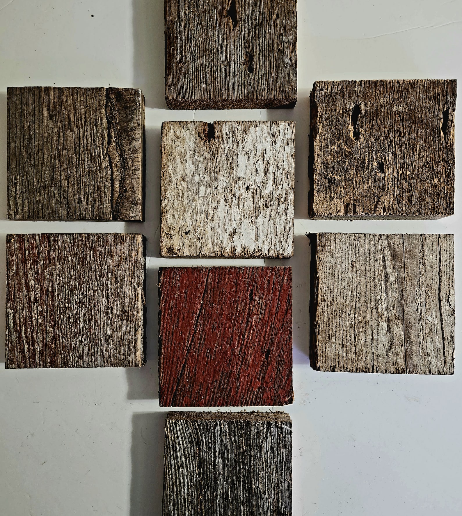 Reclaimed Barn Wood Blocks Craft Tiles - Etsy