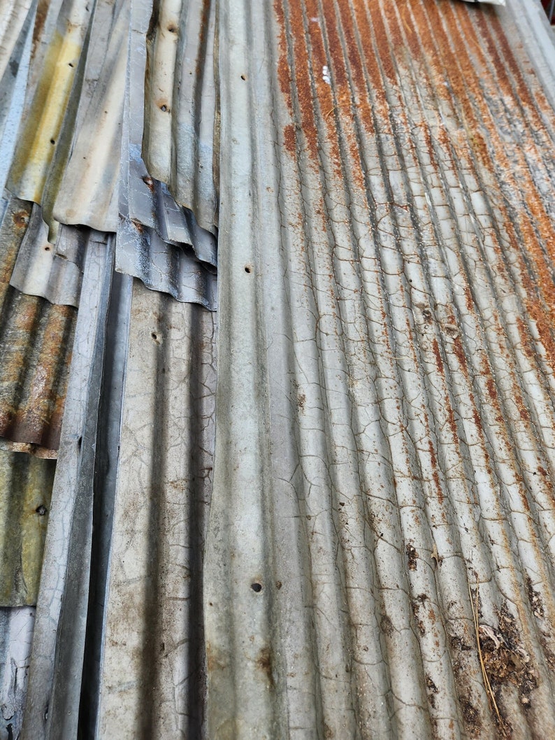 Rusty Corrugated Barn Tin Sheets: Reclaimed Vintage Metal, 3ft. Tall X ...