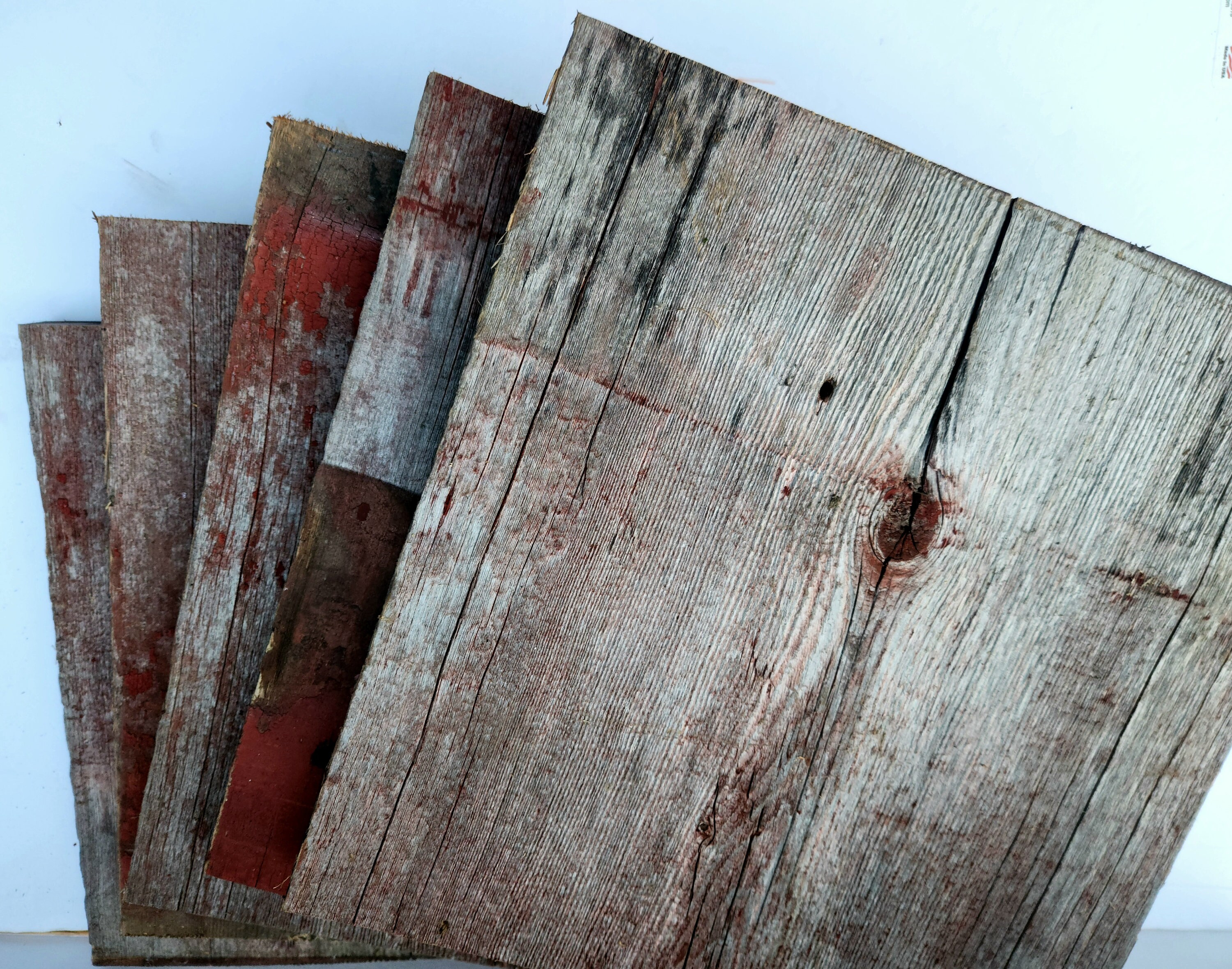 Reclaimed Wood Traditional Barnwood Boards 5 Pieces 12"x12" - Etsy