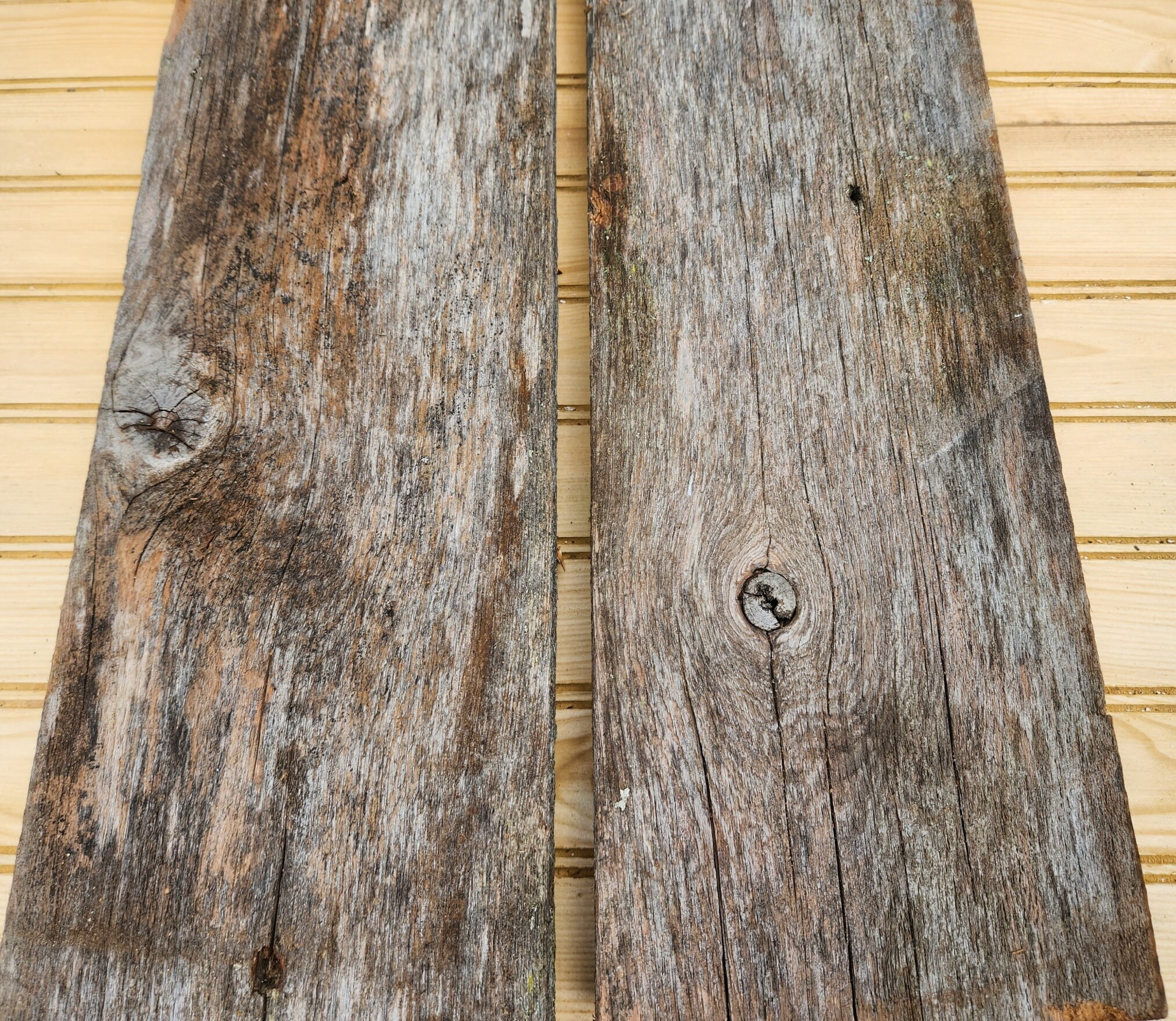 Reclaimed Wood Barn Planks Salvaged Boards 2 Pieces 10"x36" - Etsy