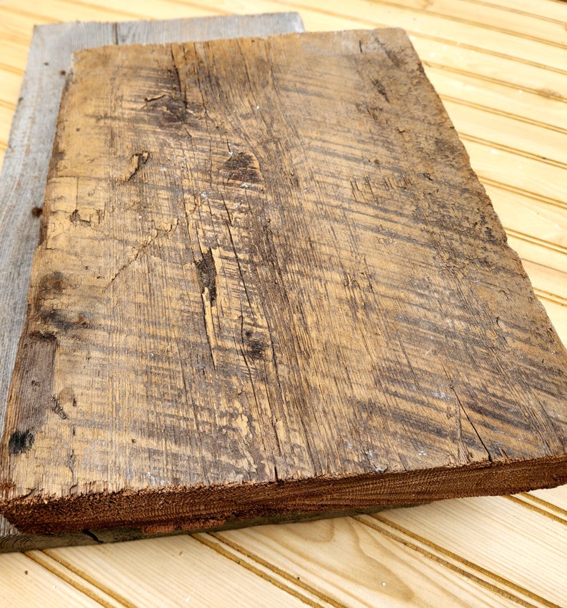 2 Reclaimed Barn Wood Boards: Weathered Vintage Lumber (2"x10"x24") - Etsy