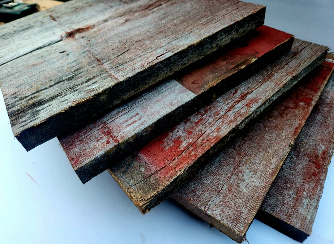 Reclaimed Wood Traditional Barnwood Boards 5 Pieces 12"x12" - Etsy