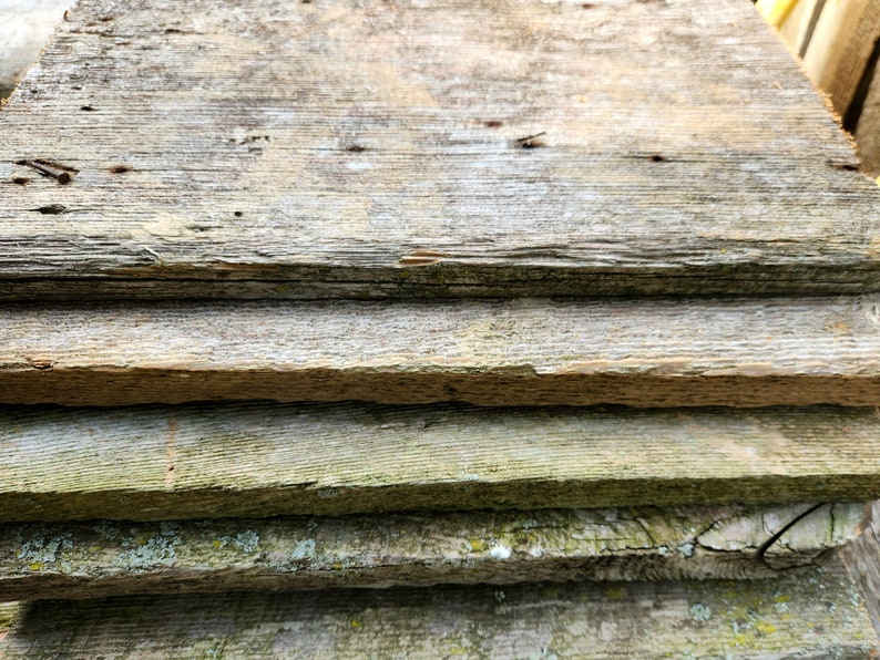 Reclaimed Wood Board 5 Pack Weathered Barnwood 12"x12" - Etsy