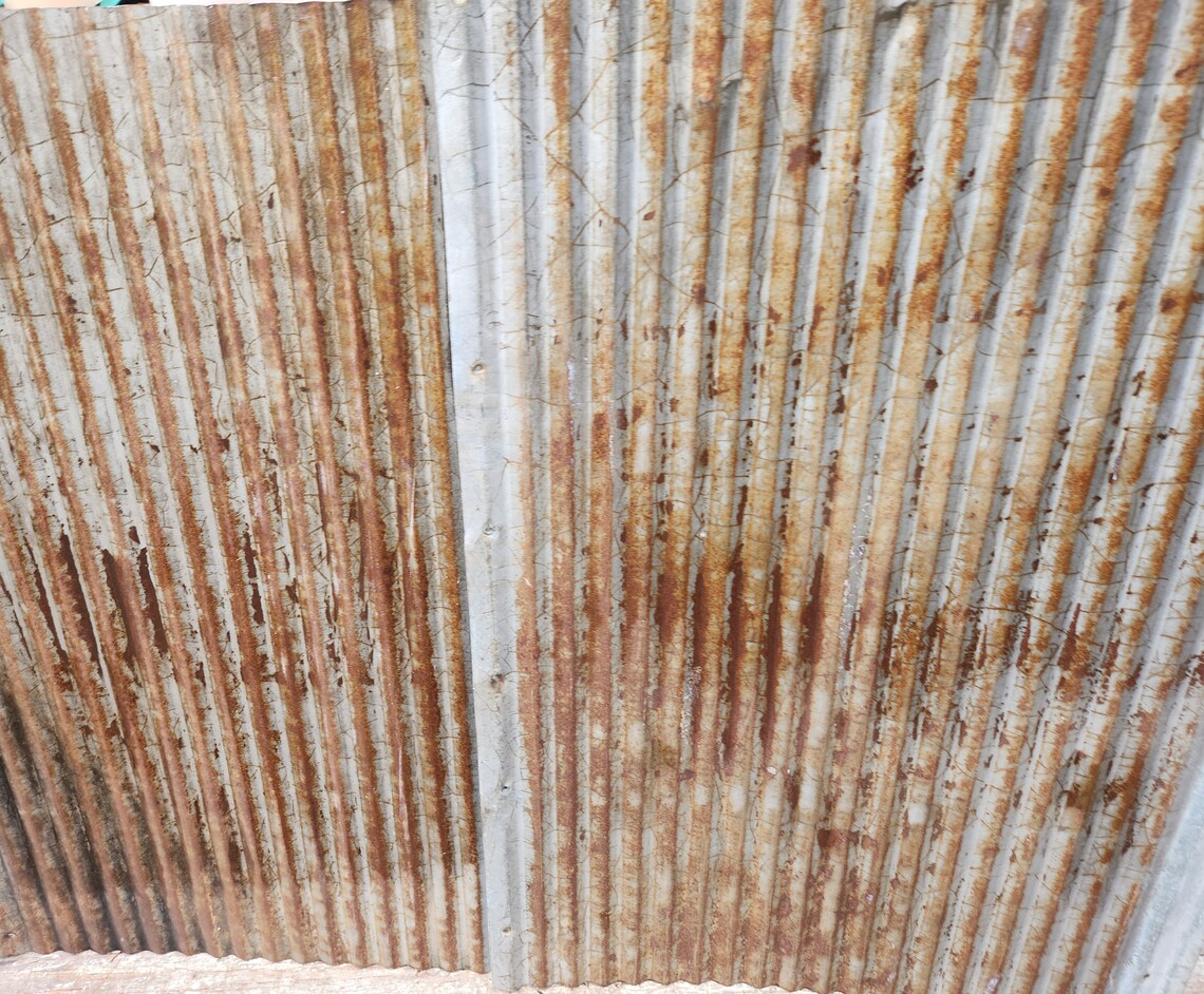 Rusty Corrugated Tin Salvaged Metal Barn Roof Vintage Patina - Etsy