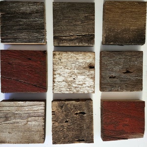 Reclaimed Barn Wood Blocks Craft Tiles - Etsy