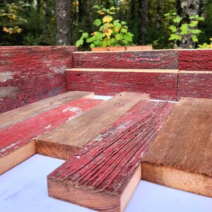 Reclaimed Barn Wood Weathered Red 24 Pieces - Etsy