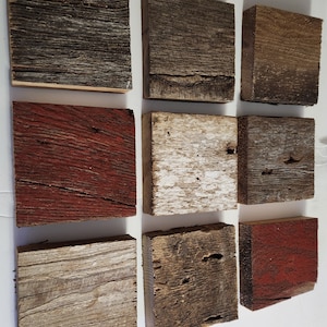 Reclaimed Barn Wood Blocks Craft Tiles - Etsy