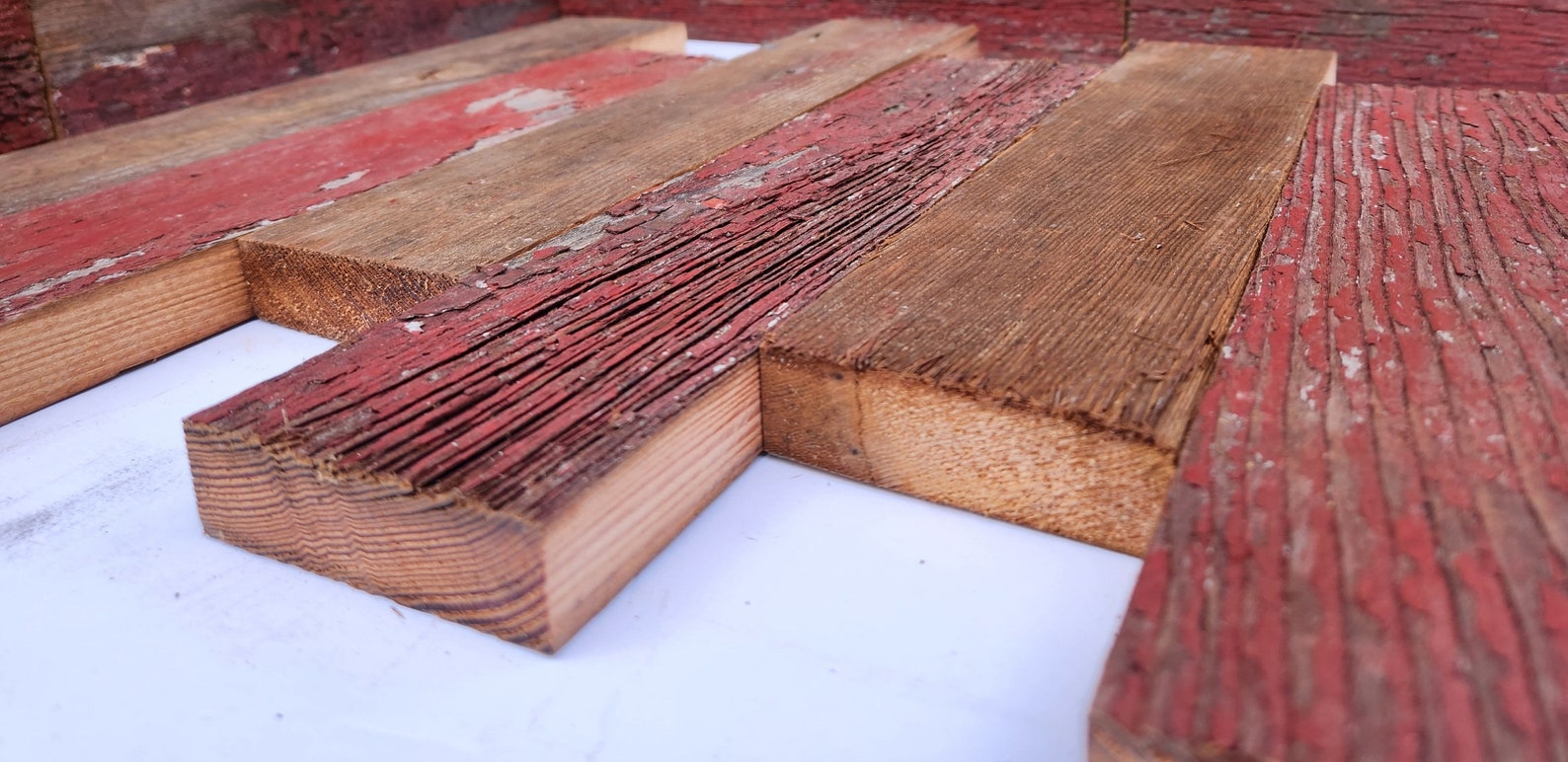 Reclaimed Barn Wood Weathered Red 24 Pieces - Etsy