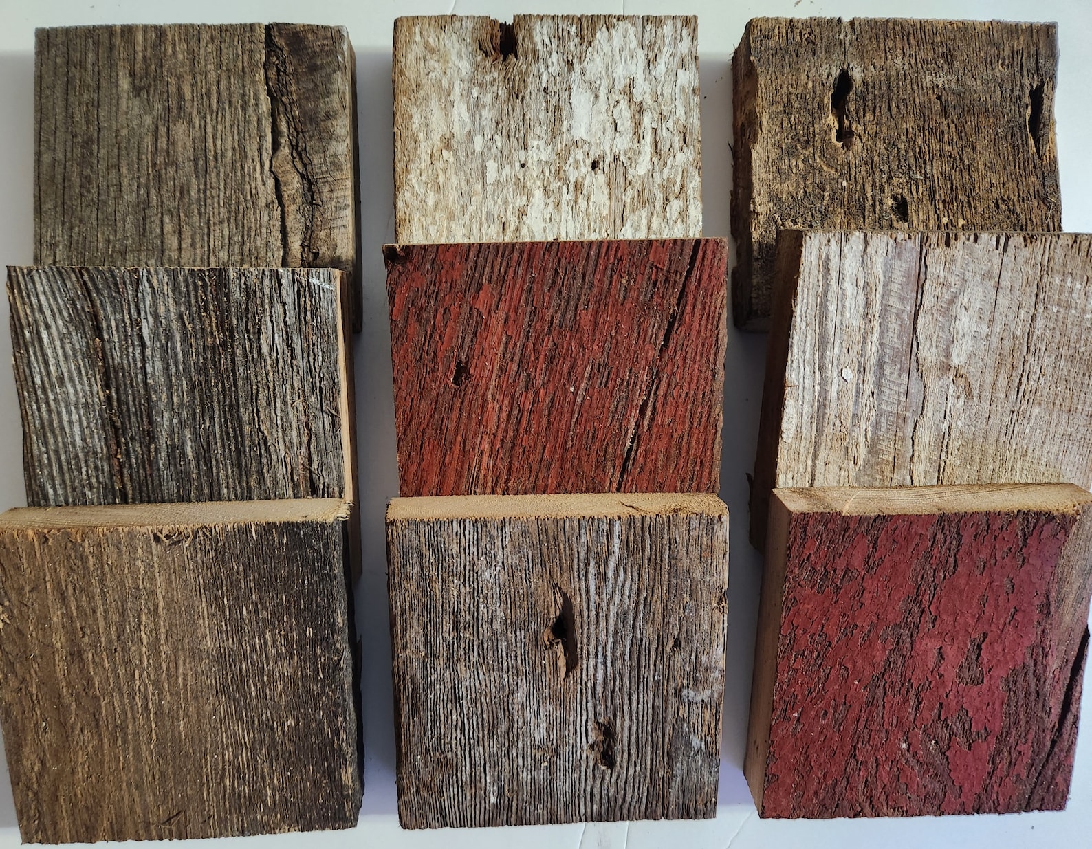 Reclaimed Barn Wood Blocks Craft Tiles - Etsy