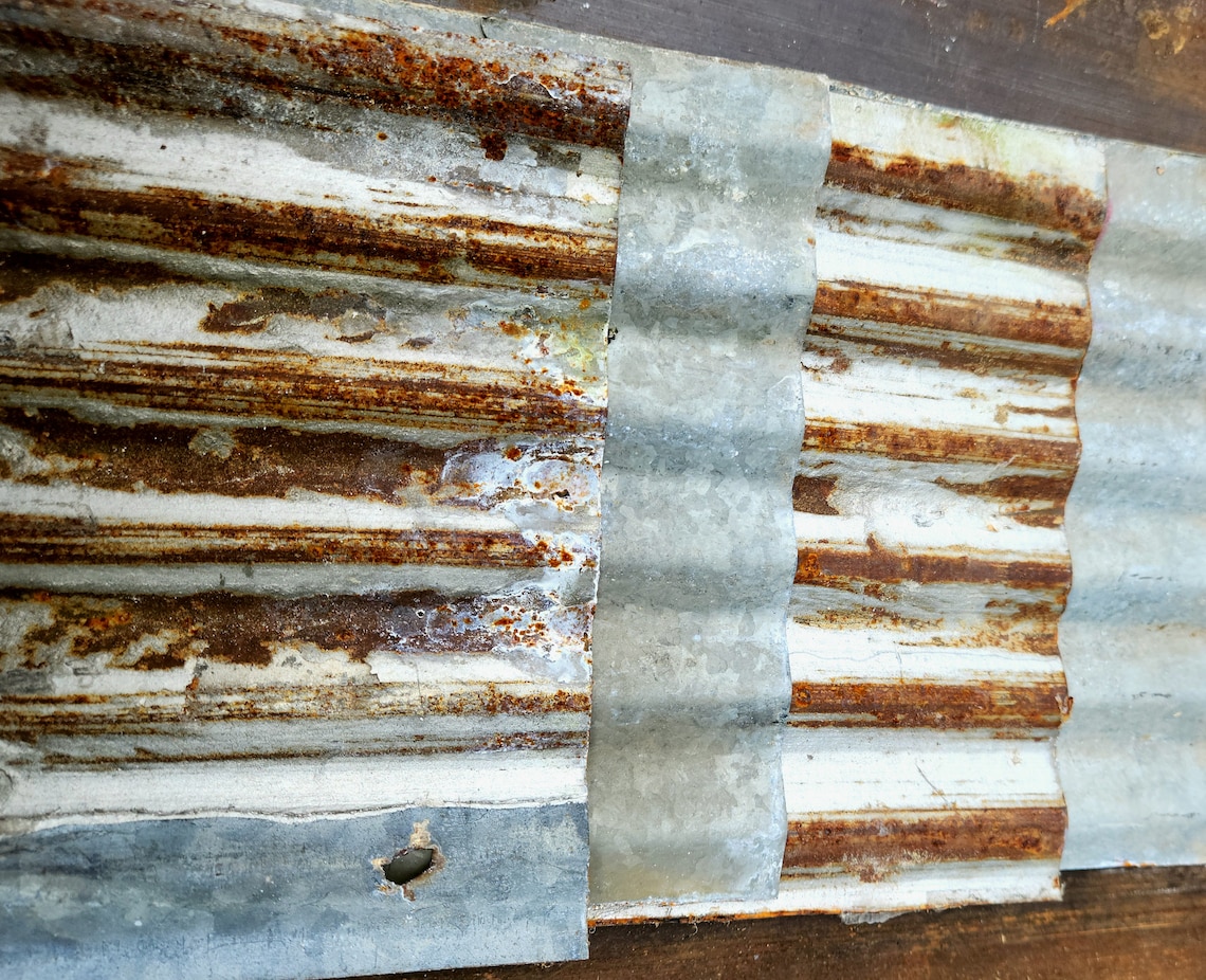 Rusty Corrugated Tin Salvaged Metal Barn Roof Vintage Patina - Etsy