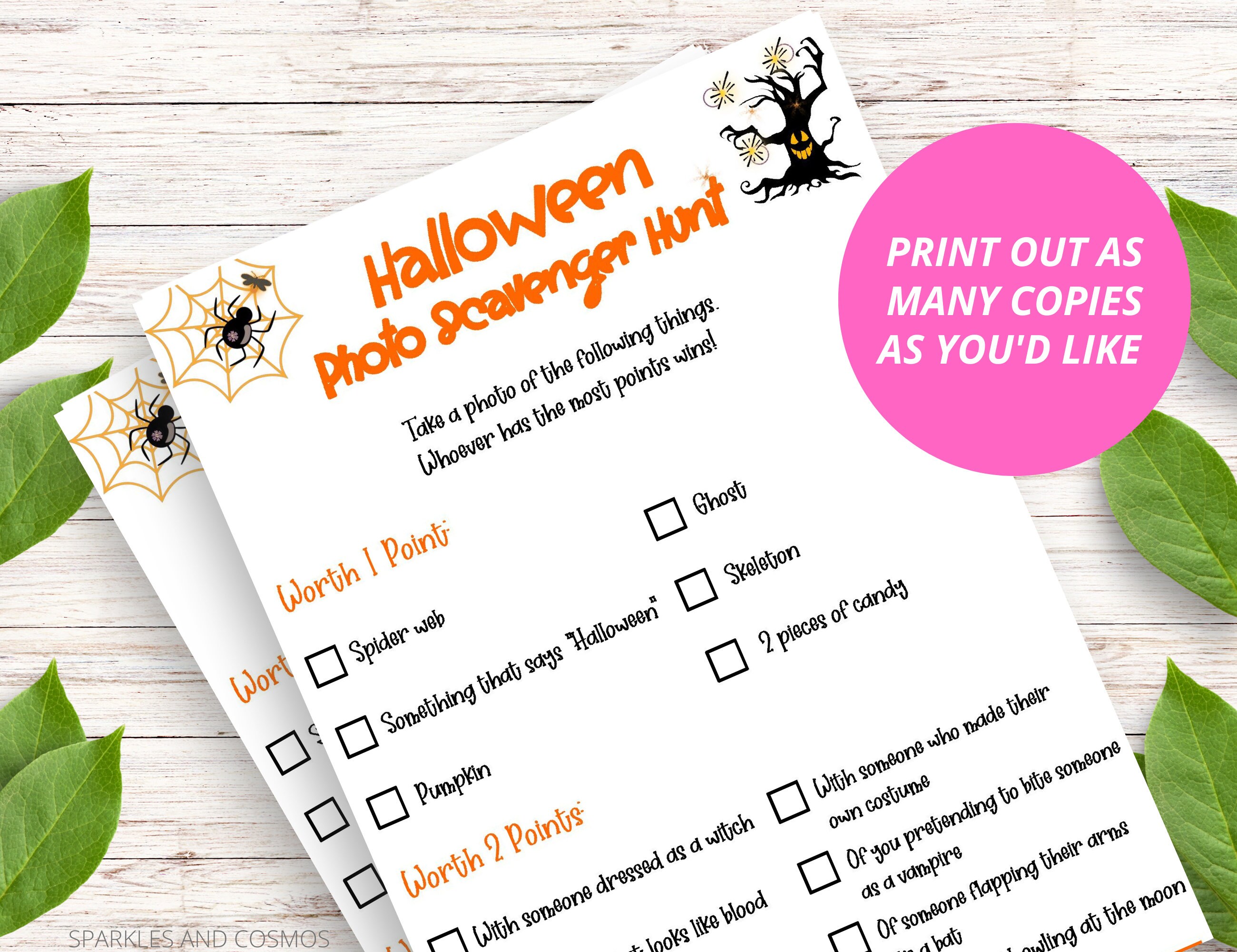 Halloween Scavenger Hunt- Scavenger Hunt for Teens/tweens- Adult ...