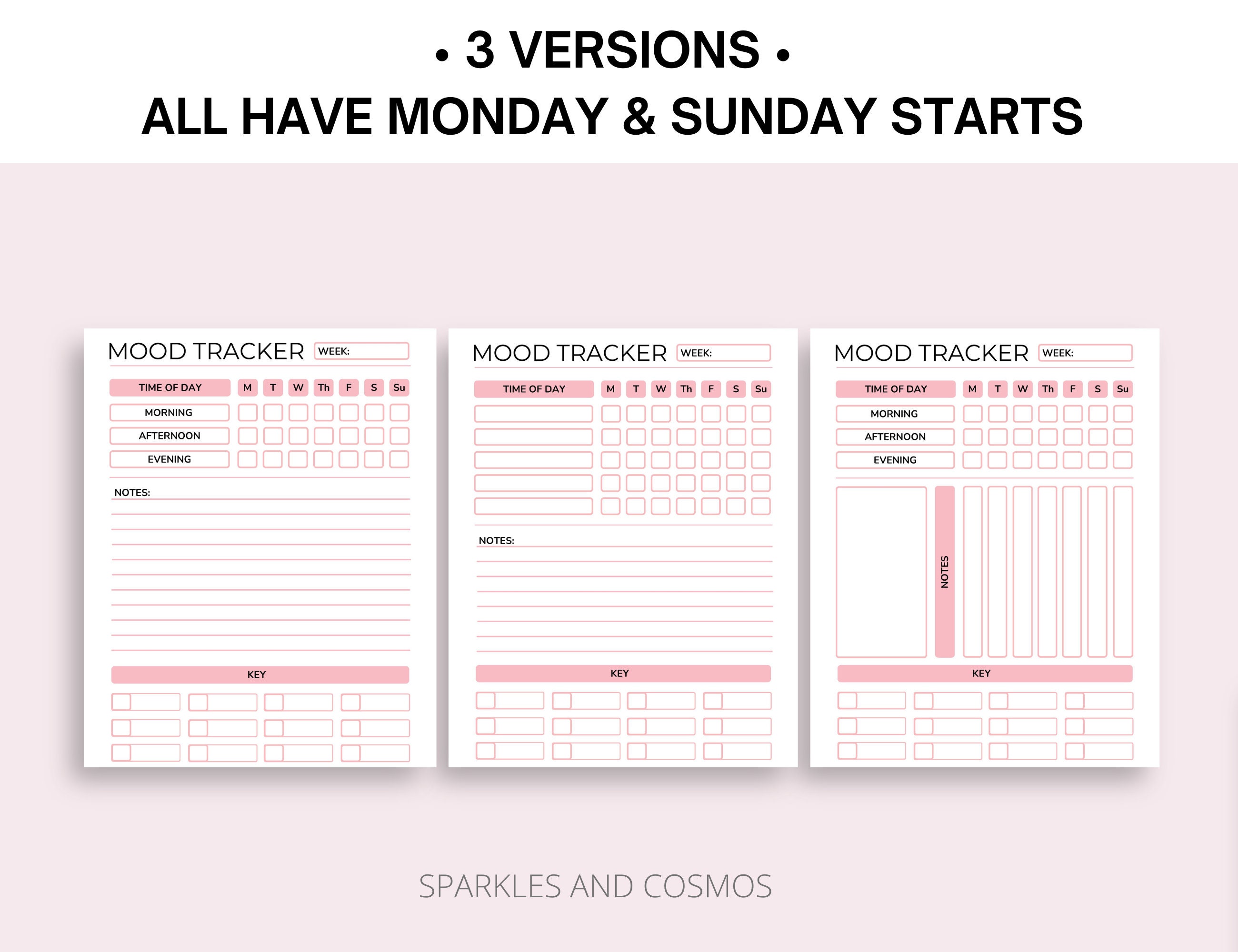 Weekly Mood Tracker. Printable Mood Track PDF. Self Care Journal ...