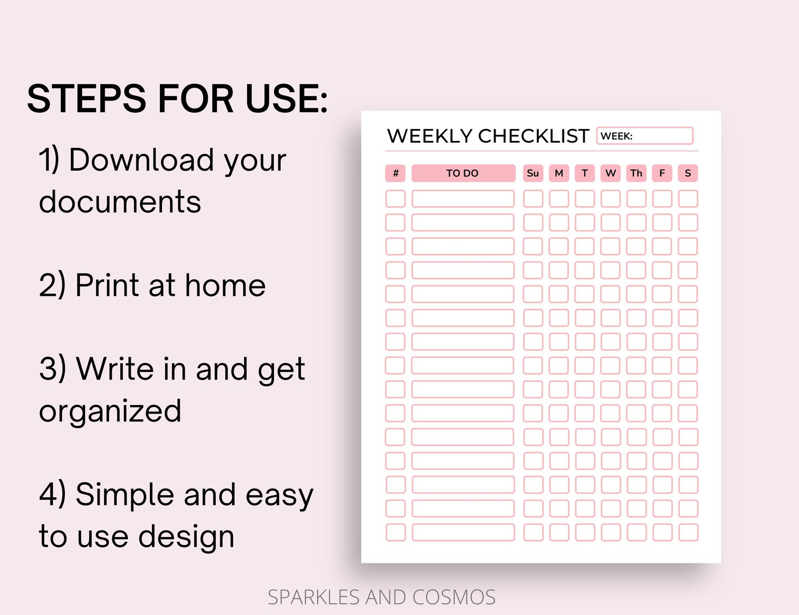 To Do List Printable Weekly, to Do List Notebook, Checklist Printable ...