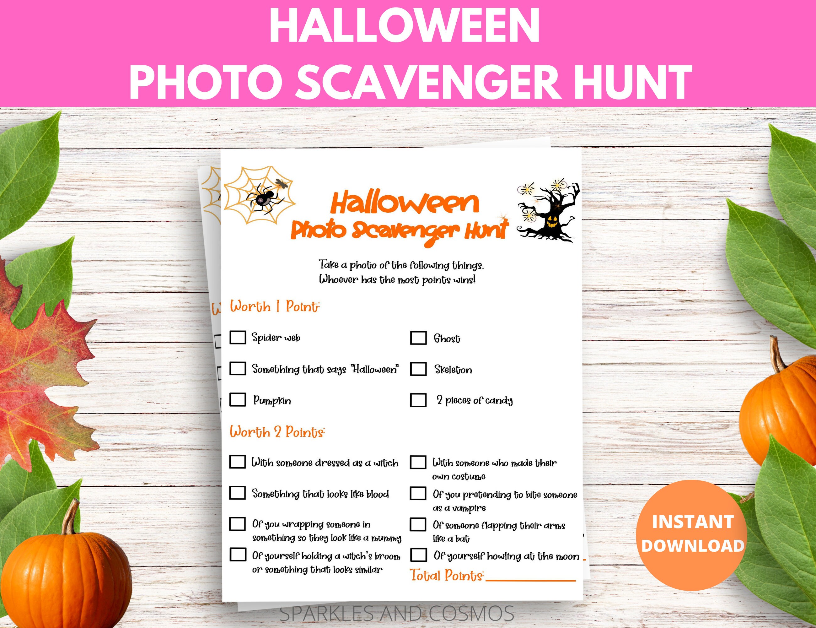 Halloween Scavenger Hunt Scavenger Hunt for Teens/tweens - Etsy