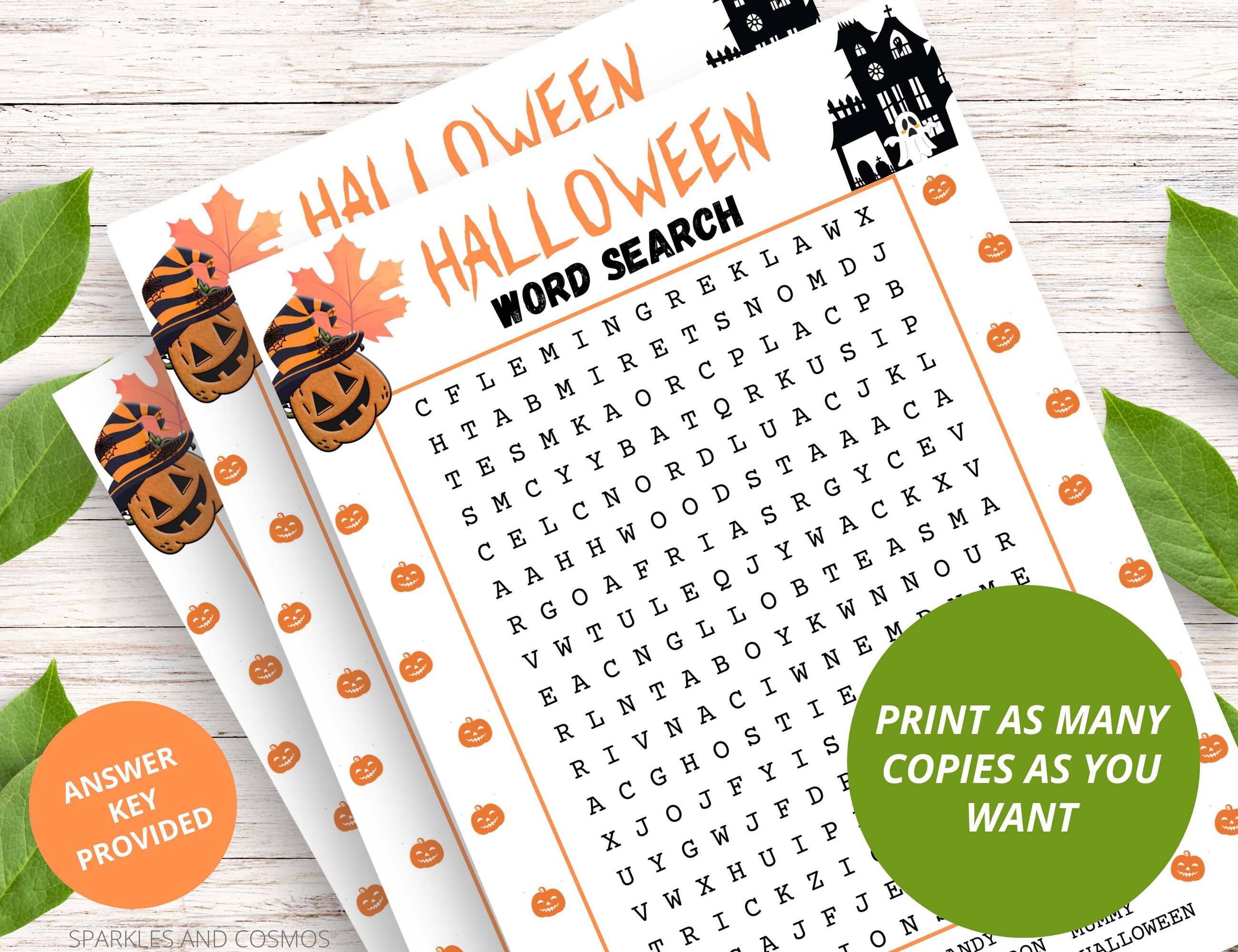 Halloween Word Search Printable- Word Search Puzzle- Halloween Kids ...
