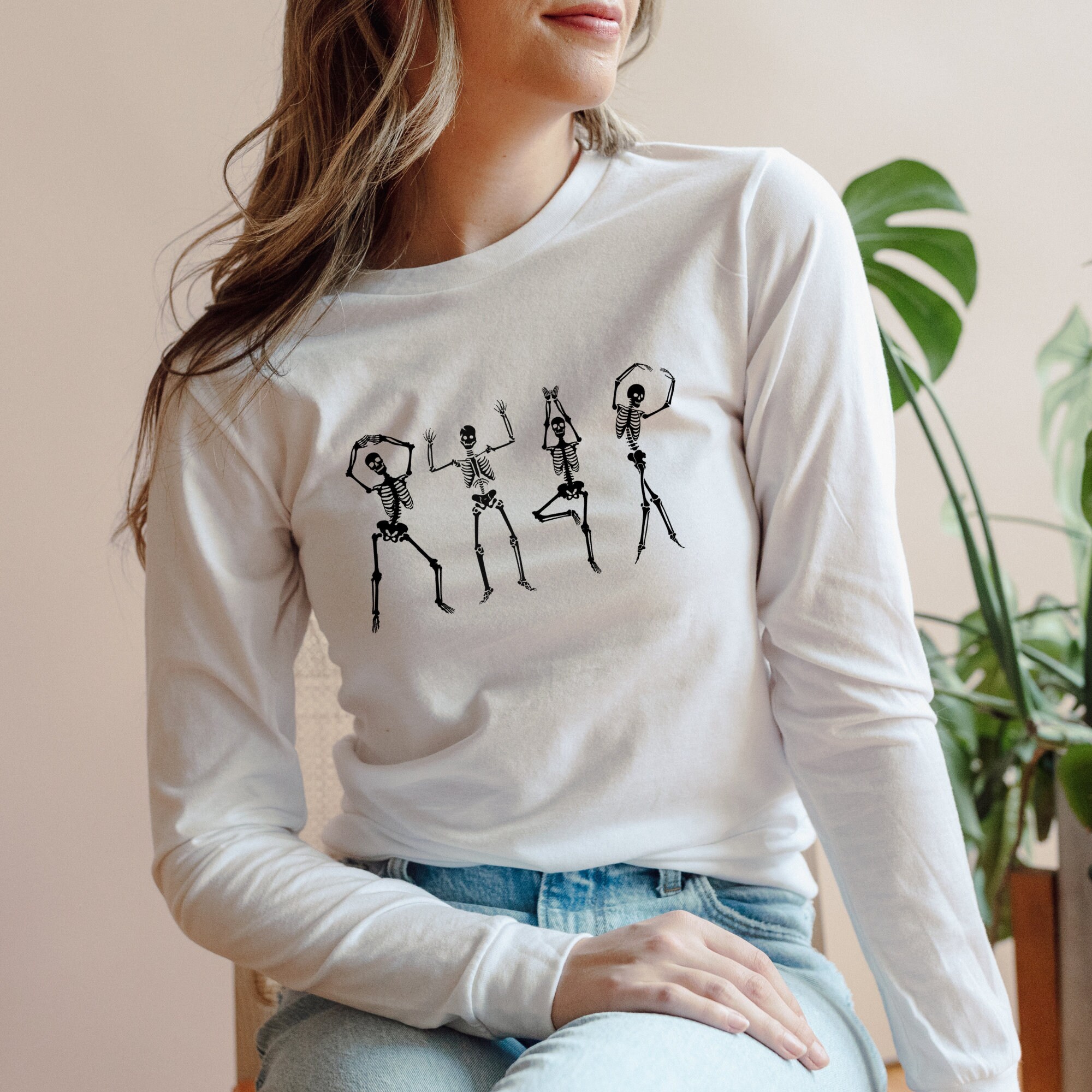 Women's Long Sleeve OHIO Skeleton T-shirt Ohio Halloween - Etsy