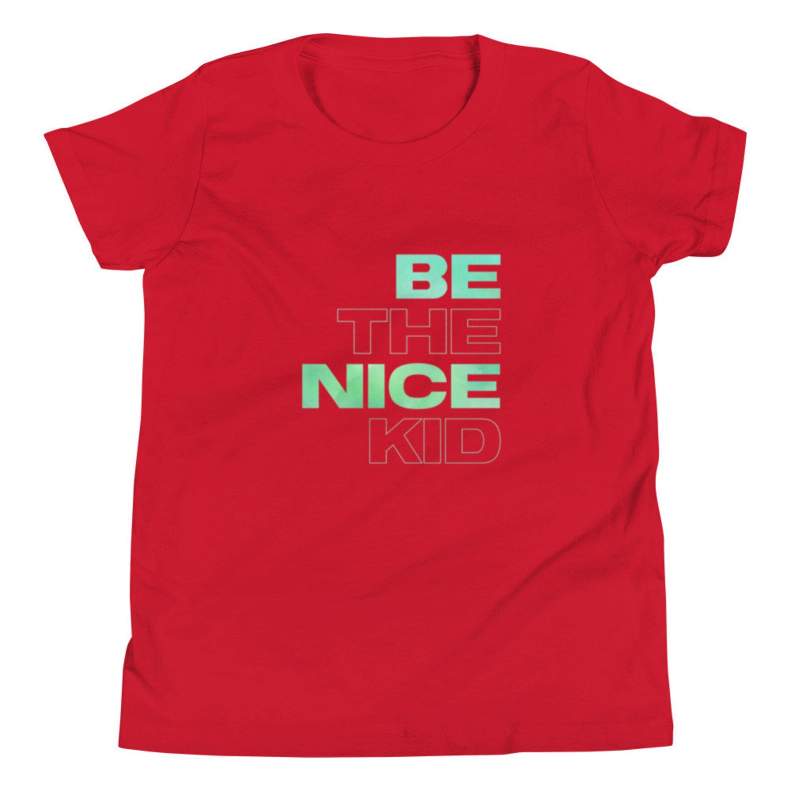 Youth "be the Nice Kid" T-shirt, Positive Message T-shirts, Be Kind T ...