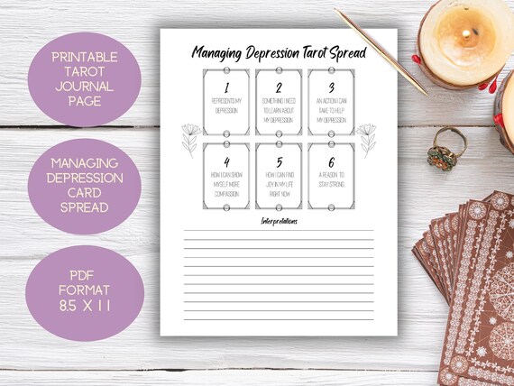 Managing Depression Tarot Card Spread Tarot Journal - Etsy